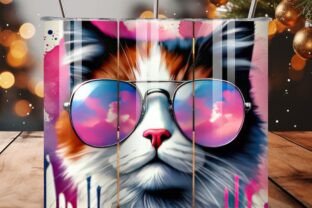 Cute Kitten Tumbler Wrap 20 Oz PNG Graphic by The Black Cat · Creative ...