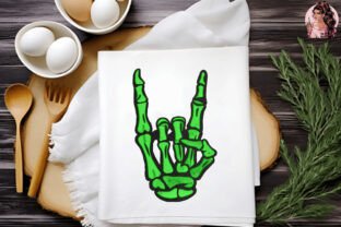 Skeleton Rock Horns · Creative Fabrica