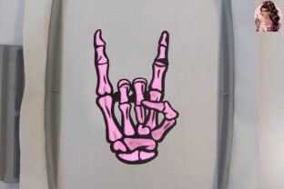 Skeleton Rock Horns · Creative Fabrica