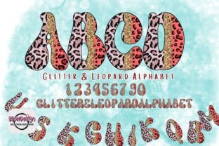 Glitter & Leopard Alphabet PNG Set Graphic by BbowDesign · Creative Fabrica