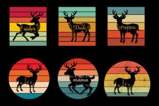 Vintage Retro Floral Deer SVG Bundle Graphic by aurnobnandy · Creative ...