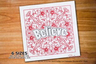 Believe Word Machine Embroidery · Creative Fabrica