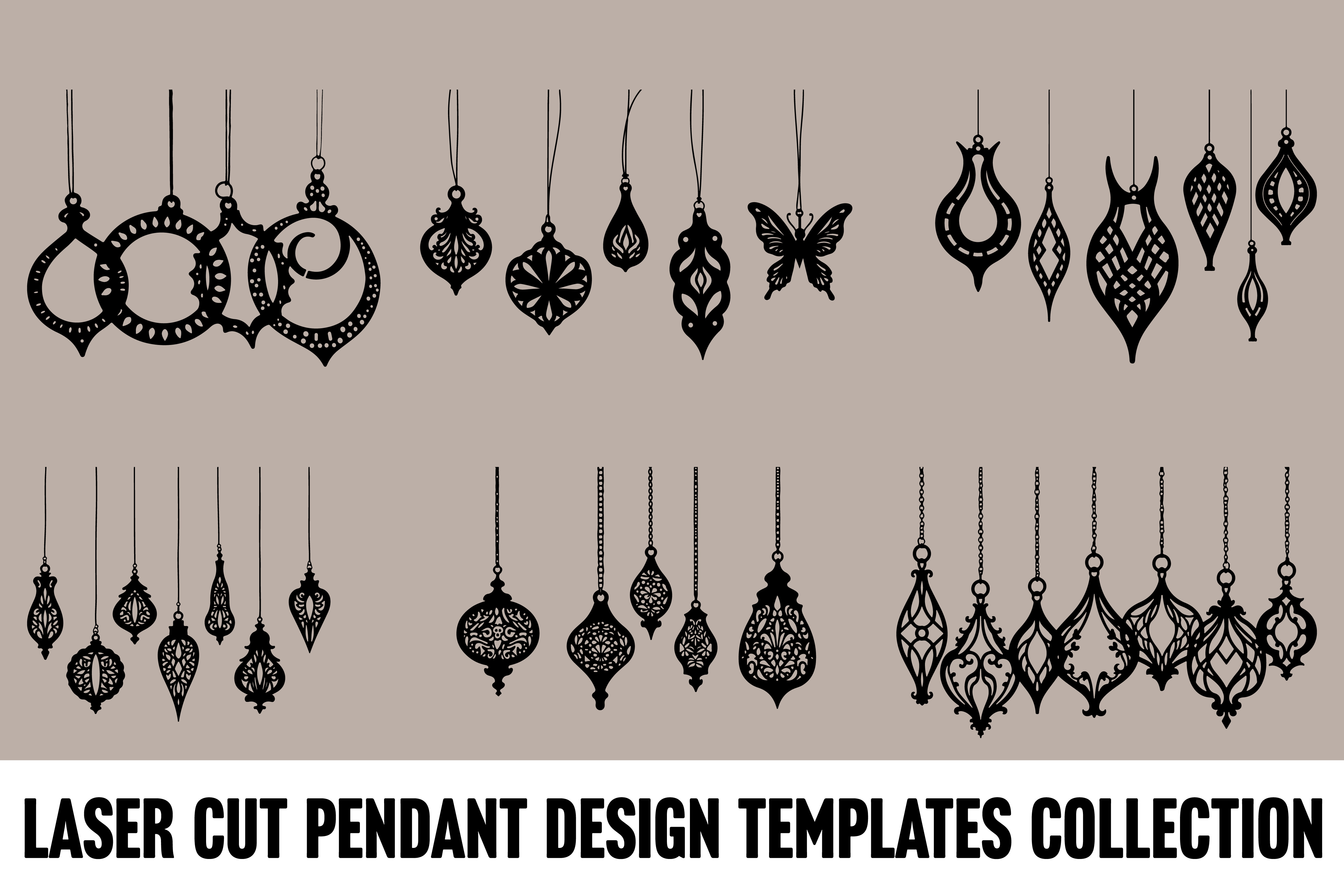 Laser Cut Pendant Design Bundle Graphic by Designs River · Creative Fabrica