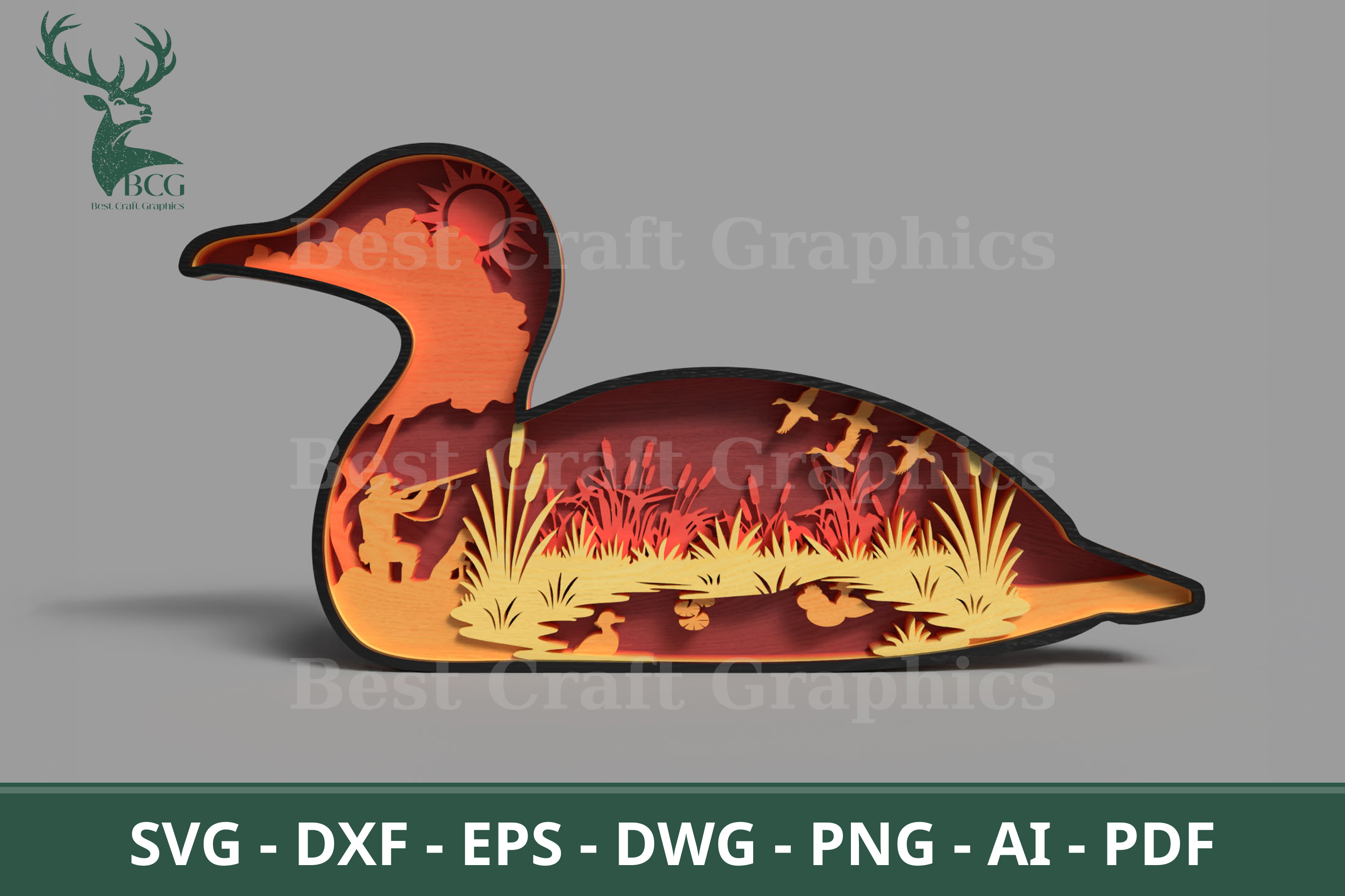 Duck Hunting Layered SVG · Creative Fabrica