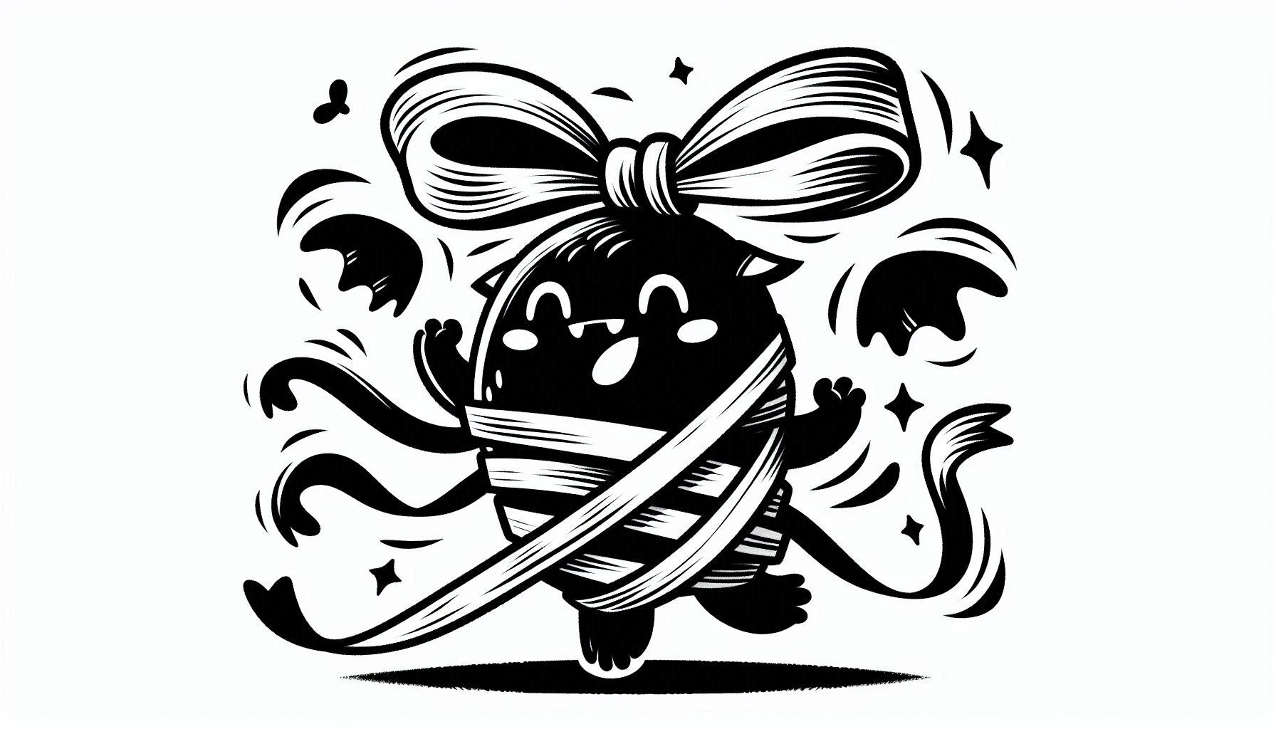 🎀 a Ribbonwrapped Baby Monster with Big Illustration par kulturrno ...