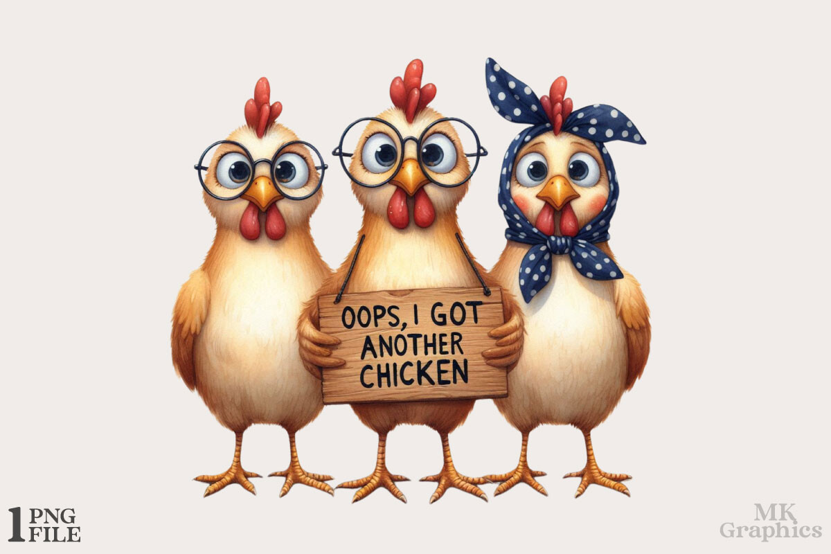 Oops I Got Another Chickenfunny Chicken Graphic By Mk Graphics