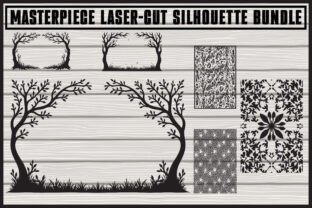 Floral Laser Cut Silhouette Panels Graphic by Designs River · Creative ...