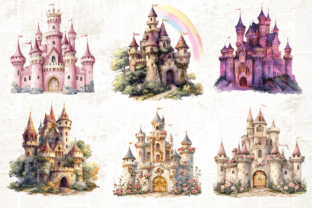 Little Princess Fairytale Castle Clipart Graphic by Yassou Bouhad ...