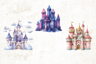 Little Princess Fairytale Castle Clipart Graphic by Yassou Bouhad ...