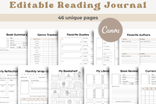 Canva Reading Journal Editable Template Graphic by CozyNest Studio ...