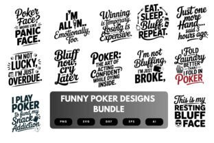 Funny Poker SVG Bundle Graphic by merchrollinfo · Creative Fabrica
