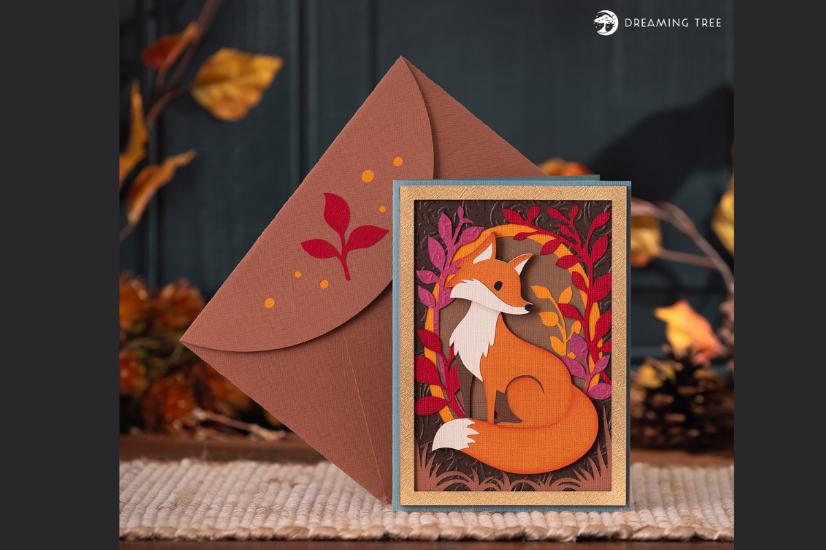Autumn Fox Card SVG · Creative Fabrica
