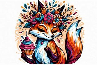 🎨 Fauvism Style of a Fox Holding a Cupc Gráfico por greenvill ...