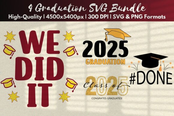Graduation 2025 SVG Bundle Graphic by Nova Creations · Creative Fabrica