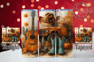 Vintage Western Fall Cowboy Tumbler Wrap Graphic by christina.clipart ...