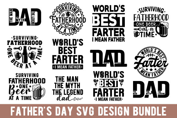 Father's Day SVG Bundle, Dad Day SVG PNG Graphic by Svg Design Hub ...