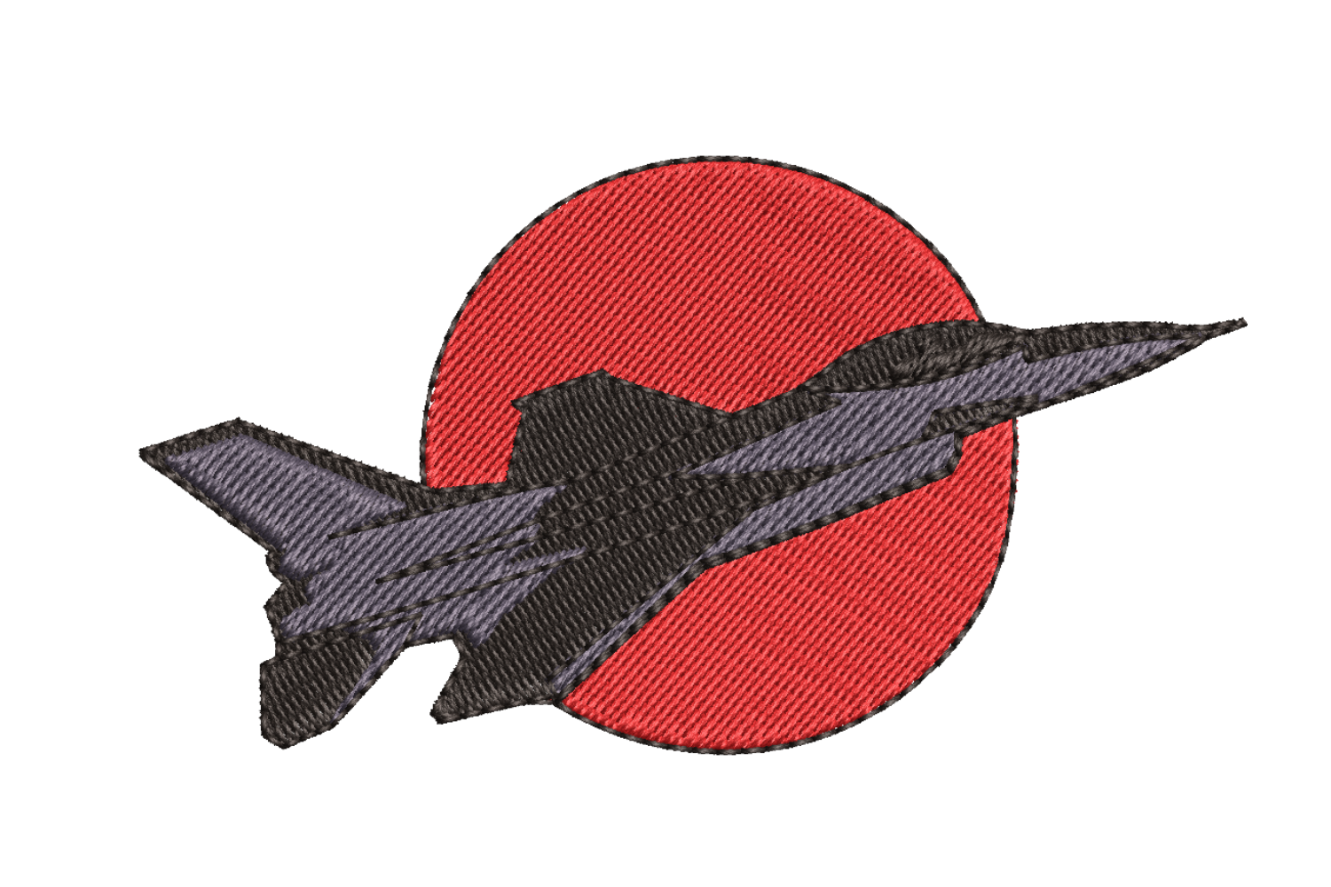 Fighter Jet – Embroidery Design · Creative Fabrica