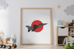 Fighter Jet – Embroidery Design · Creative Fabrica