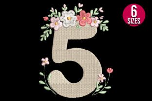 Floral Number Five · Creative Fabrica