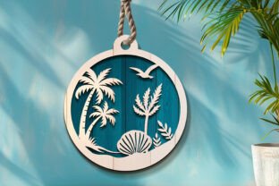 Laser Cut Summer Round Sign SVG Bundle · Creative Fabrica