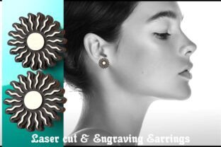Sun Earring Template for Laser · Creative Fabrica