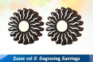 Sun Earring Template for Laser · Creative Fabrica