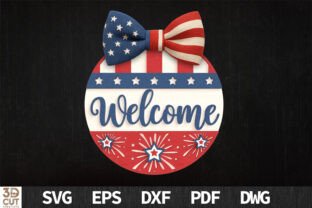 4th of July Patriotic Welcome Bundle · Creative Fabrica