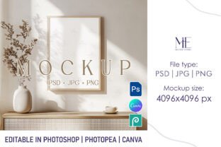 Frame Mockup PSD & PNG for Canva, DIN A1 Graphic by Mie Mockup Studio ...