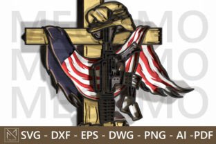 Patriotic Military Memorial Cross SVG · Creative Fabrica