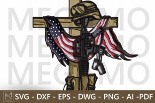 Patriotic Military Memorial Cross SVG · Creative Fabrica