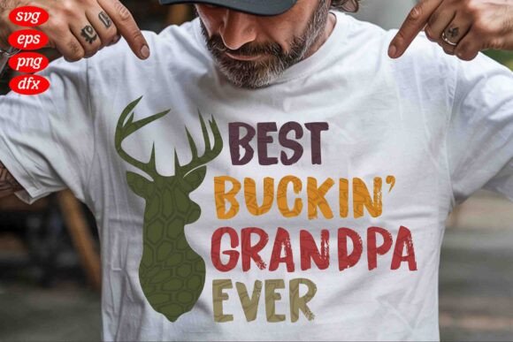 Best Buckin' Grandpa Ever SVG, Retro Dad Graphic by DADDY COOL ...