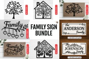Elegant Family Name Frame SVG Bundle · Creative Fabrica