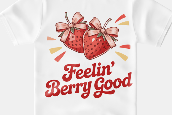 Feelin’ Berry Good PNG Cute Strawberry Graphic by SpringRay · Creative ...