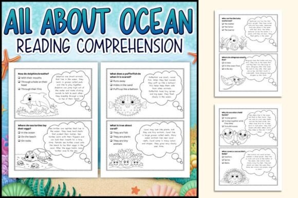 All About Ocean Life Reading Worksheets Graphic by TheStudyKits ...