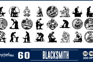 Blacksmith Svg Png Silhouette Cut Bundle Graphic by PatternFeed ...