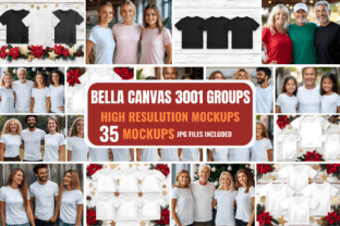 Bella Canvas 3001 Groups Family Mockups Graphic by POD Mockup SHop ...