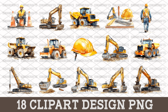 Construction Clipart Bundle PNG Graphic by IsmamCrafts · Creative Fabrica