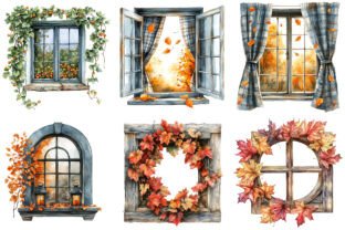 Fall Window View PNG Bundle Graphic by Pixels.Craft · Creative Fabrica