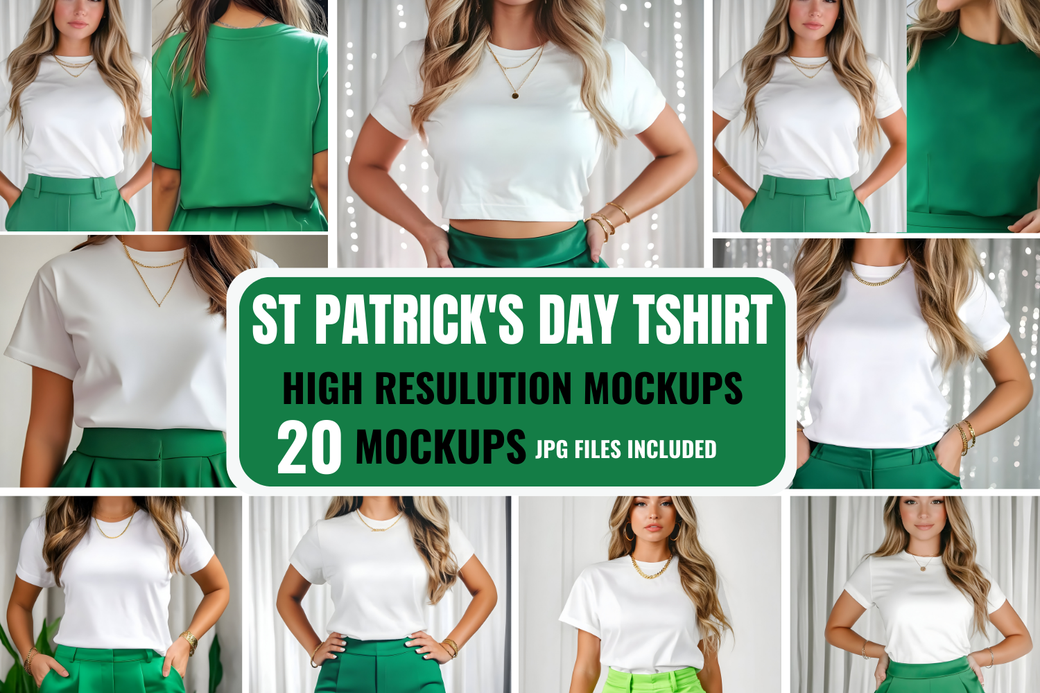 St Patrick S Day T-shirt Mockup Bundle Graphic by POD Mockup SHop ...