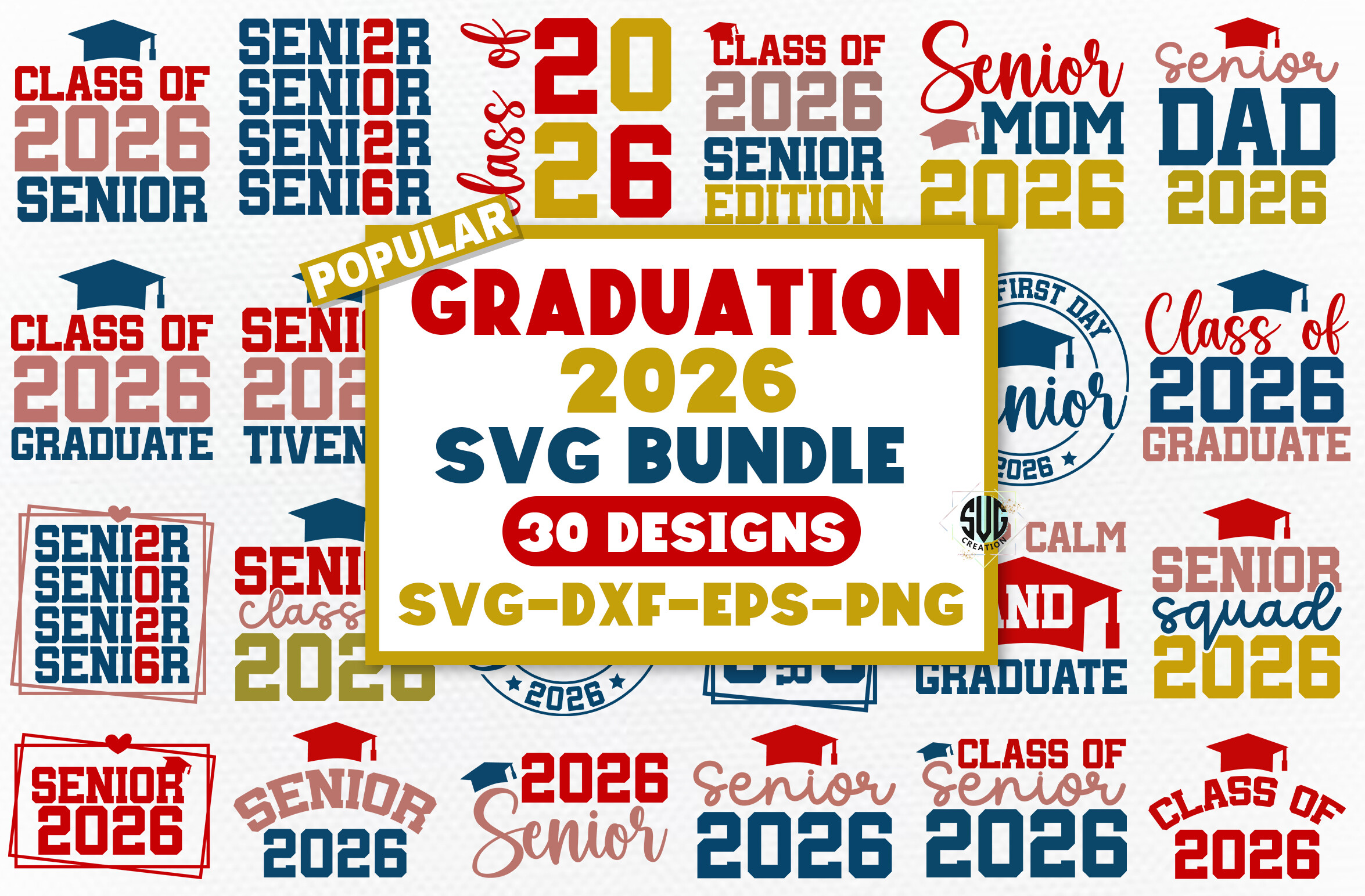 Graduation 2026 Svg Bundle Graphic by SVG creation · Creative Fabrica