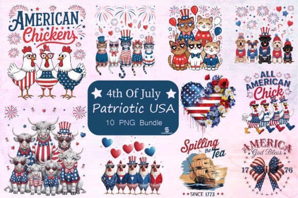 4th of July Patriotic USA Png Bundle Graphic by Sayed Graphics ...