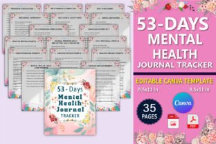🧠 53-Days Mental Health Journal Tracker Gráfico por designmela01 ...