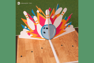 Bowling Pop Up Card SVG · Creative Fabrica