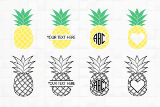 Pineapple Monogram SVG, Summer Monogram Graphic by CraftyCakes ...