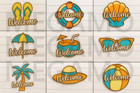 Summer Welcome Sign SVG Bundle · Creative Fabrica