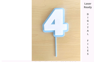 4 Birthday Cake Topper Svg Kids Birthday · Creative Fabrica