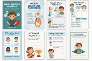 Worry Warriors Workbook + Guide Graphic by Nora as · Creative Fabrica