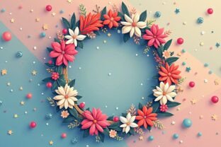 🌟 Abstract Festive Wreath Pop Art Uniqu Gráfico por Creativeguru ...