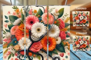 Floral Nurse Tumbler Wrap Sublimation Graphic by Puma Prints · Creative ...