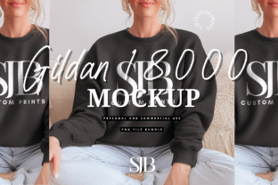 Gildan 18000 PSD Mockup, Sweatshirt G180 Graphic by Shannon Baker ...